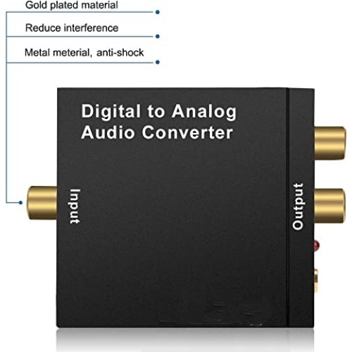 Convertor Audio Digital Coaxial la Analog RCA si Jack – Cablu cu Fibra ...