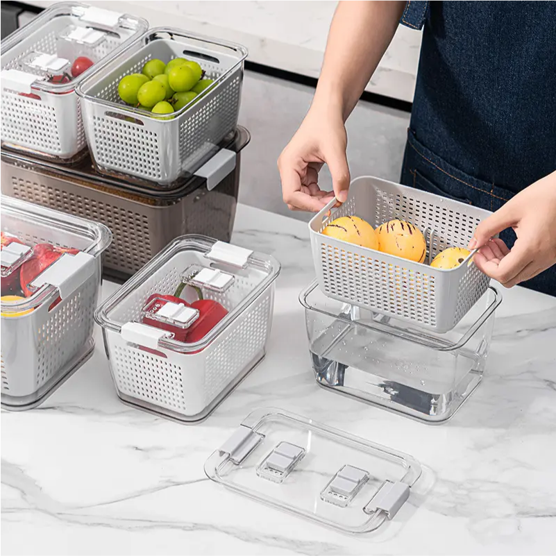 Кутии за храна, Пластмасови, Японски стил, С херметично затваряне, Бели ...