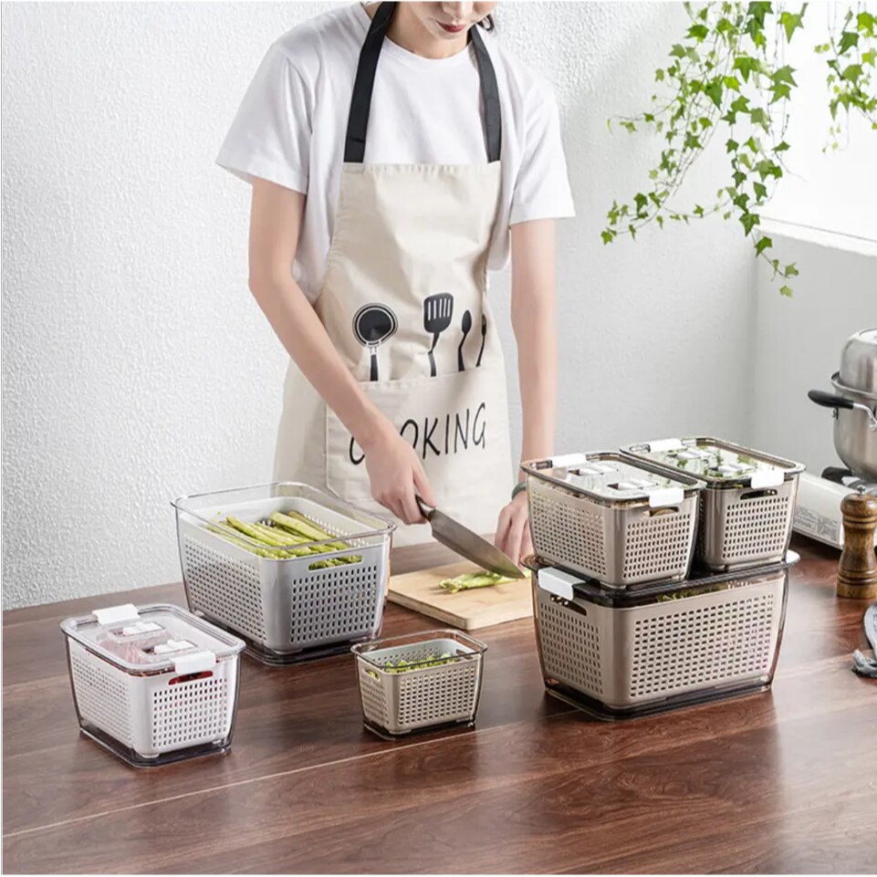 Set 3 Caserole Premium in Stil Japonez din Plastic, cu inchidere ...