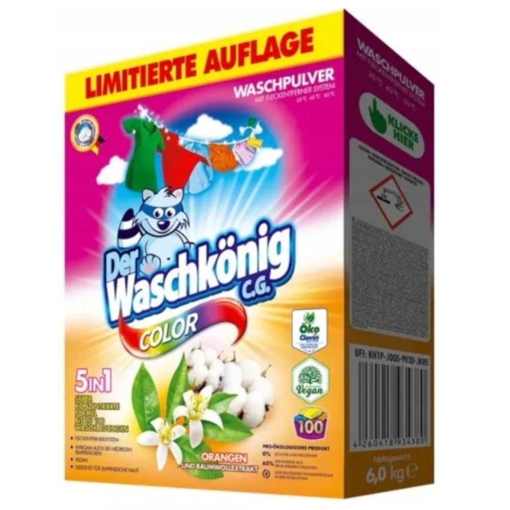 Detergent Rufe Color Waschkonig, Portocale si Bumbac, 6 kg - eMAG.ro