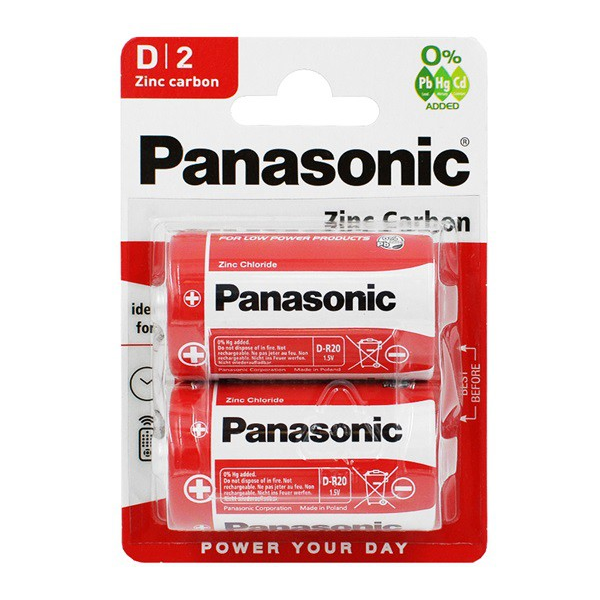 Baterie durabila, PANASONIC, D/goliath, R20, 1.5V, R20RZ-2BP/R20RZ-2BP ...