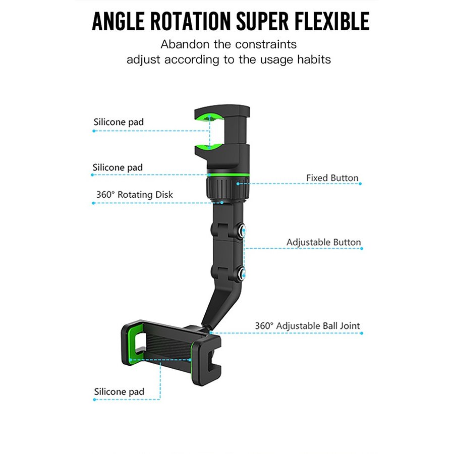 XO univerzális autó visszapillantó tükörre illeszthető, forgatható PDA ...