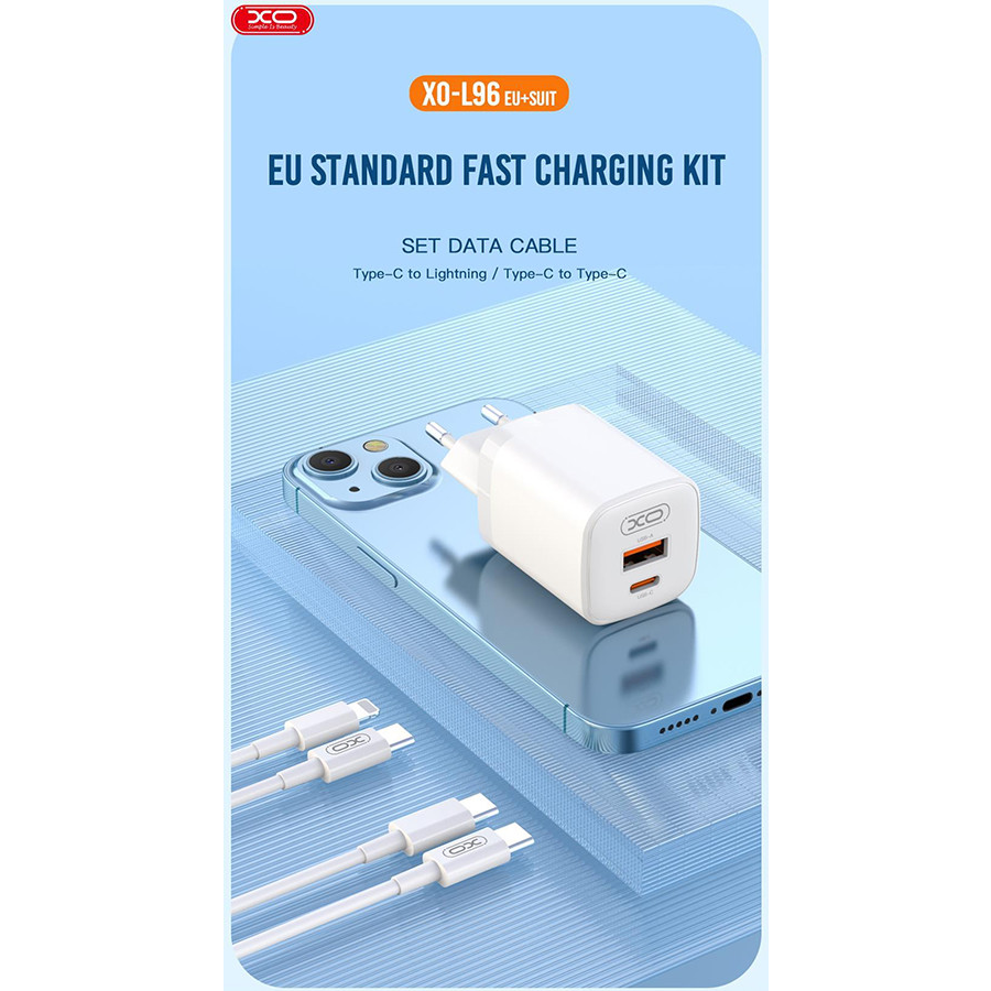 Xo Hálózati Töltő Adapter Type C Usb Bemenettel Type C Lightning