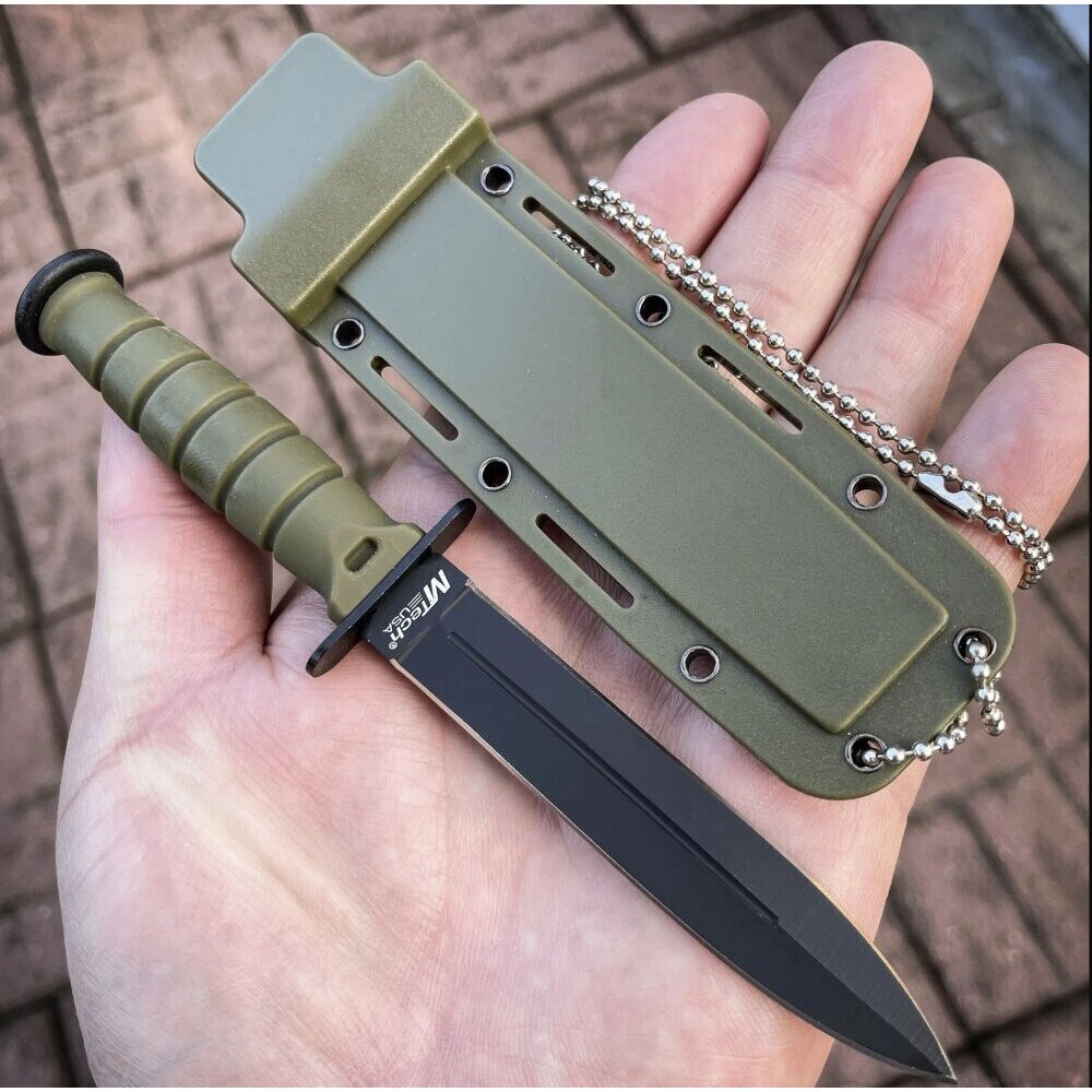 Cutit Tactic de Gat cu Teaca, Lama Fixa, Inox, MT-632DGN - eMAG.ro