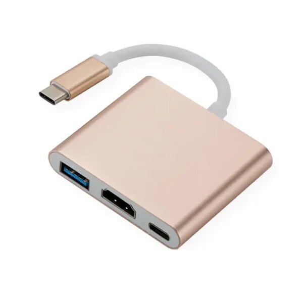 Hub USB-C 3-in-1 cu adaptor HDMI 4K - eMAG.ro