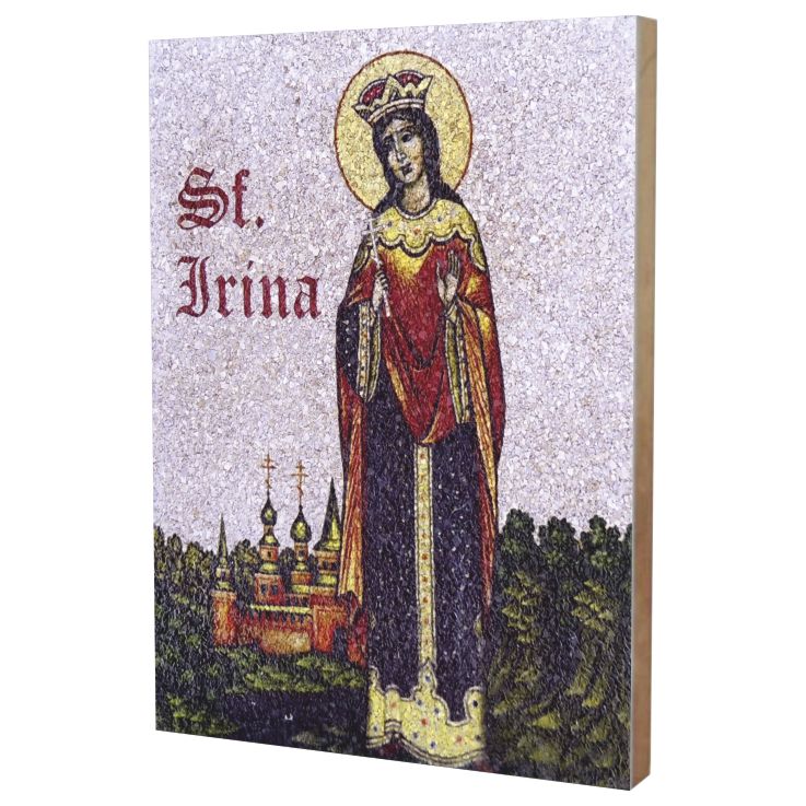 Icoana pe Coaja de Ou, Ecoart Movement, Sfanta Irina-2, sfant ocrotitor ...