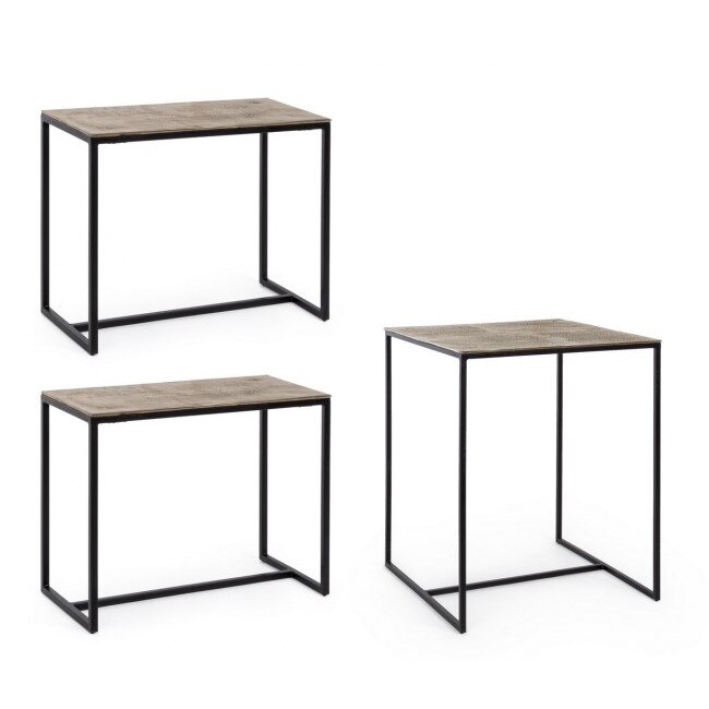 Set masuta 2 tabureti Amira 56x29x45 cm, 60x60x75 cm - eMAG.ro