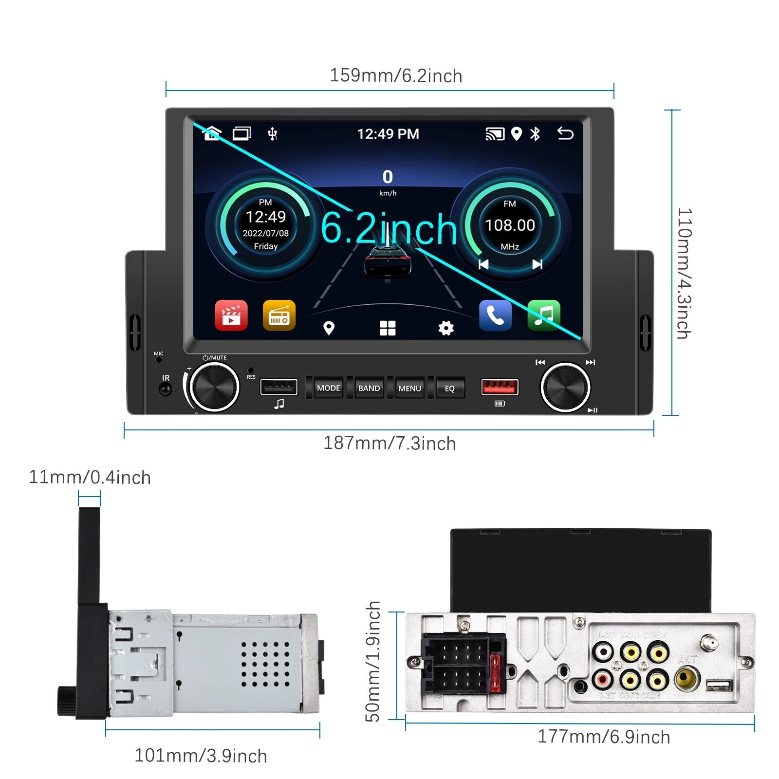 Navigatie Auto ARIS®, Android 10, 1 Din, Radio Auto, Multimedia Video ...