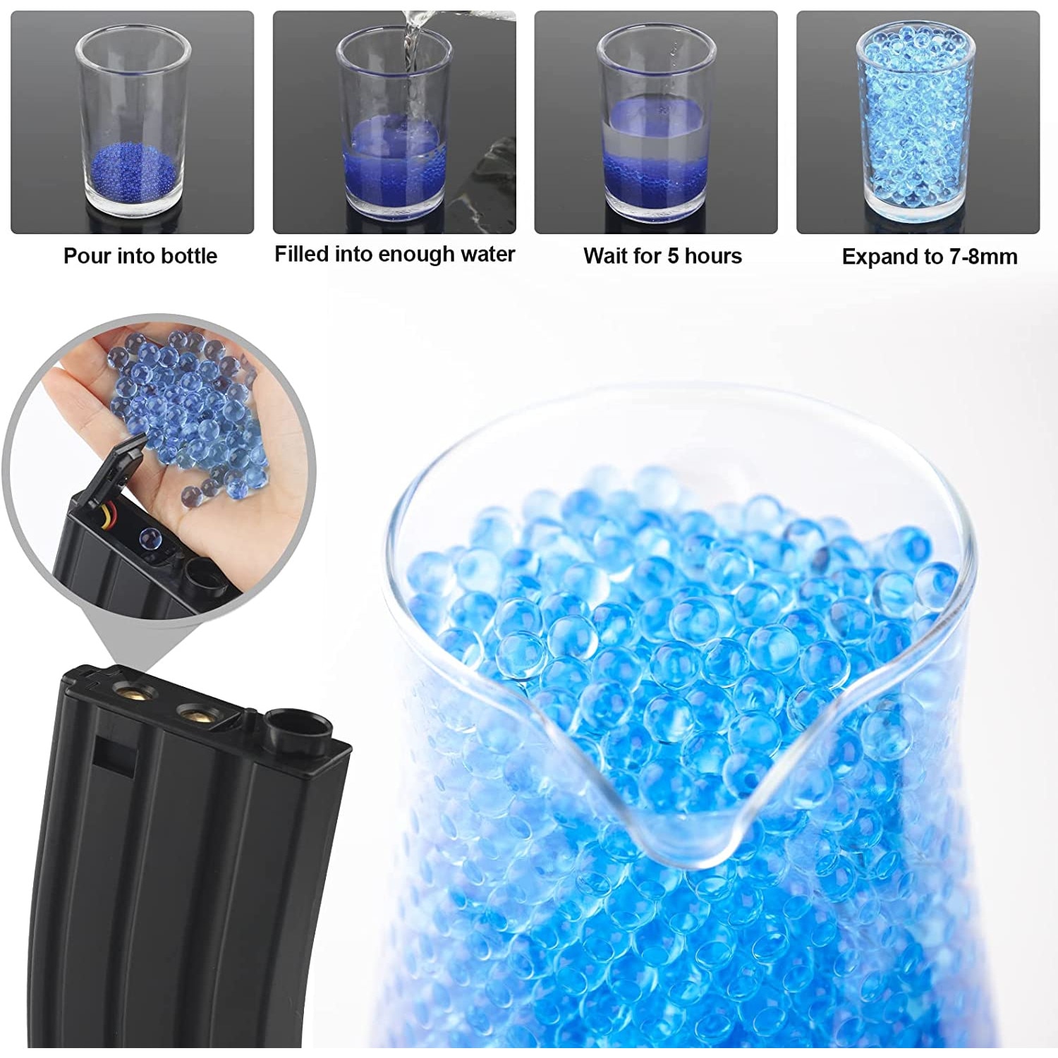 Arma automata M4A1, electrica, de jucarie, cu bile gel si accesorii ...