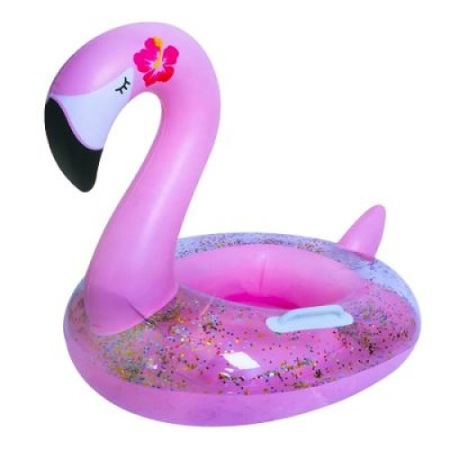 Colac baie gonflabil, Flamingo cu maner si cu sezut, 70 x 55 cm, Roz ...