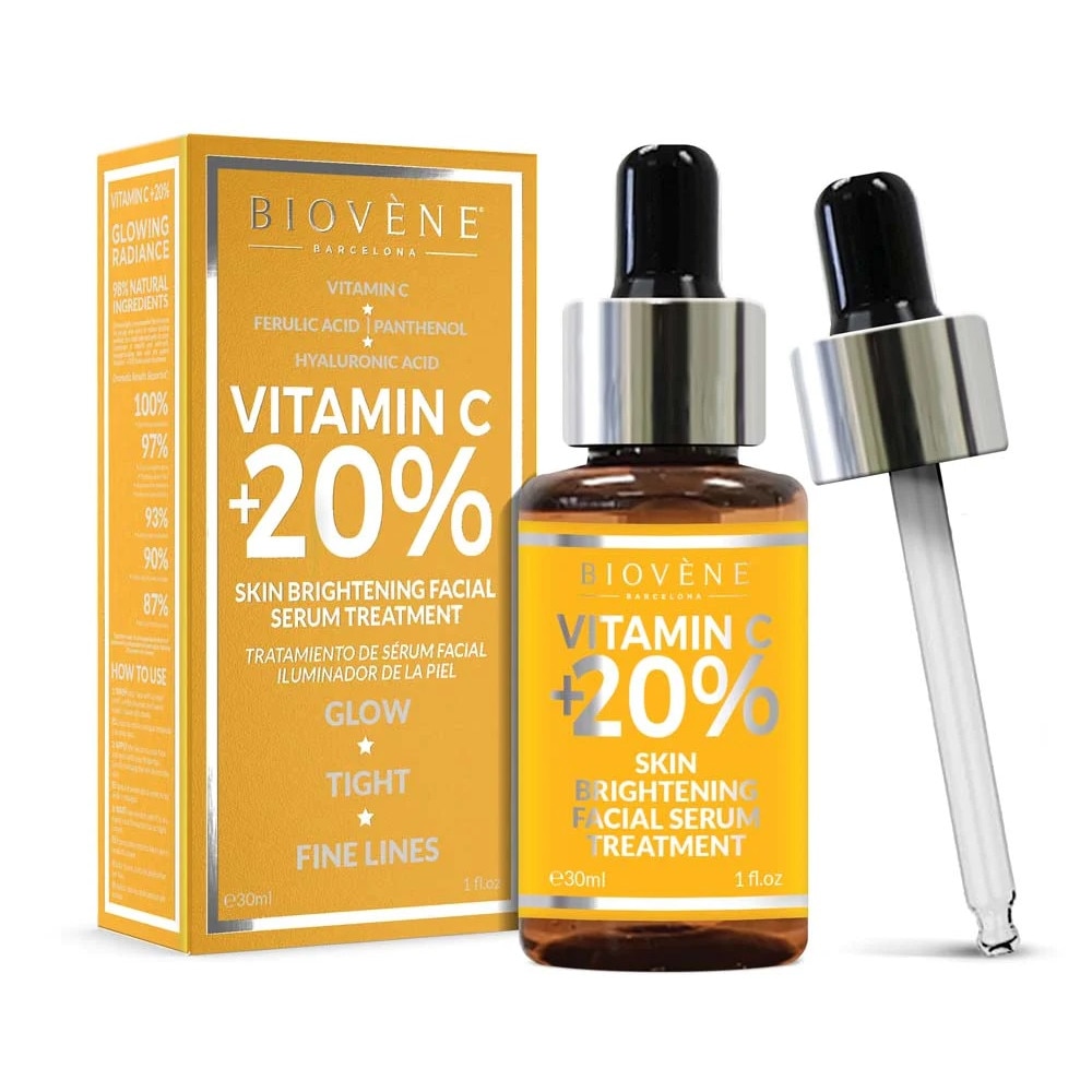 Ser facial iluminator cu Vitamina C, Biovene, Vitamina C +20%, 30 ml ...