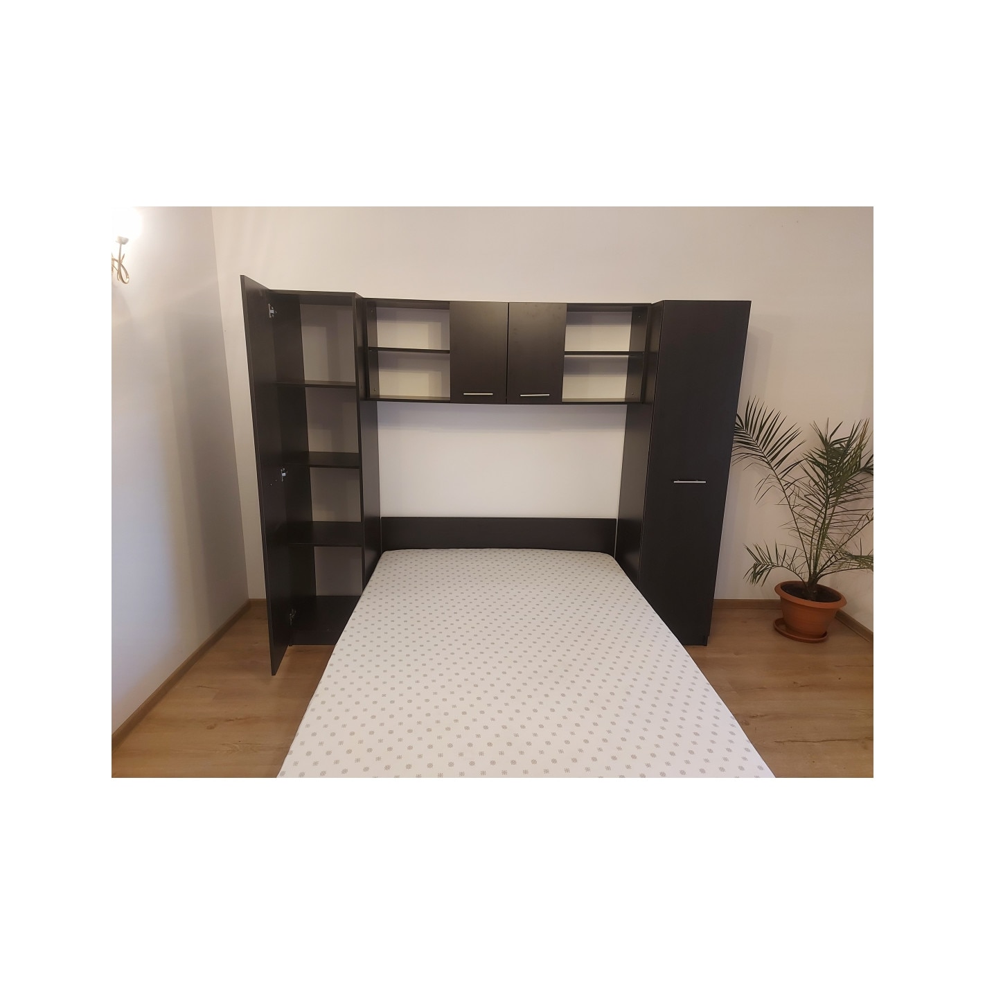 Set Dormitor Giulia, Pat 140x200cm, Culoare Wenge - eMAG.ro