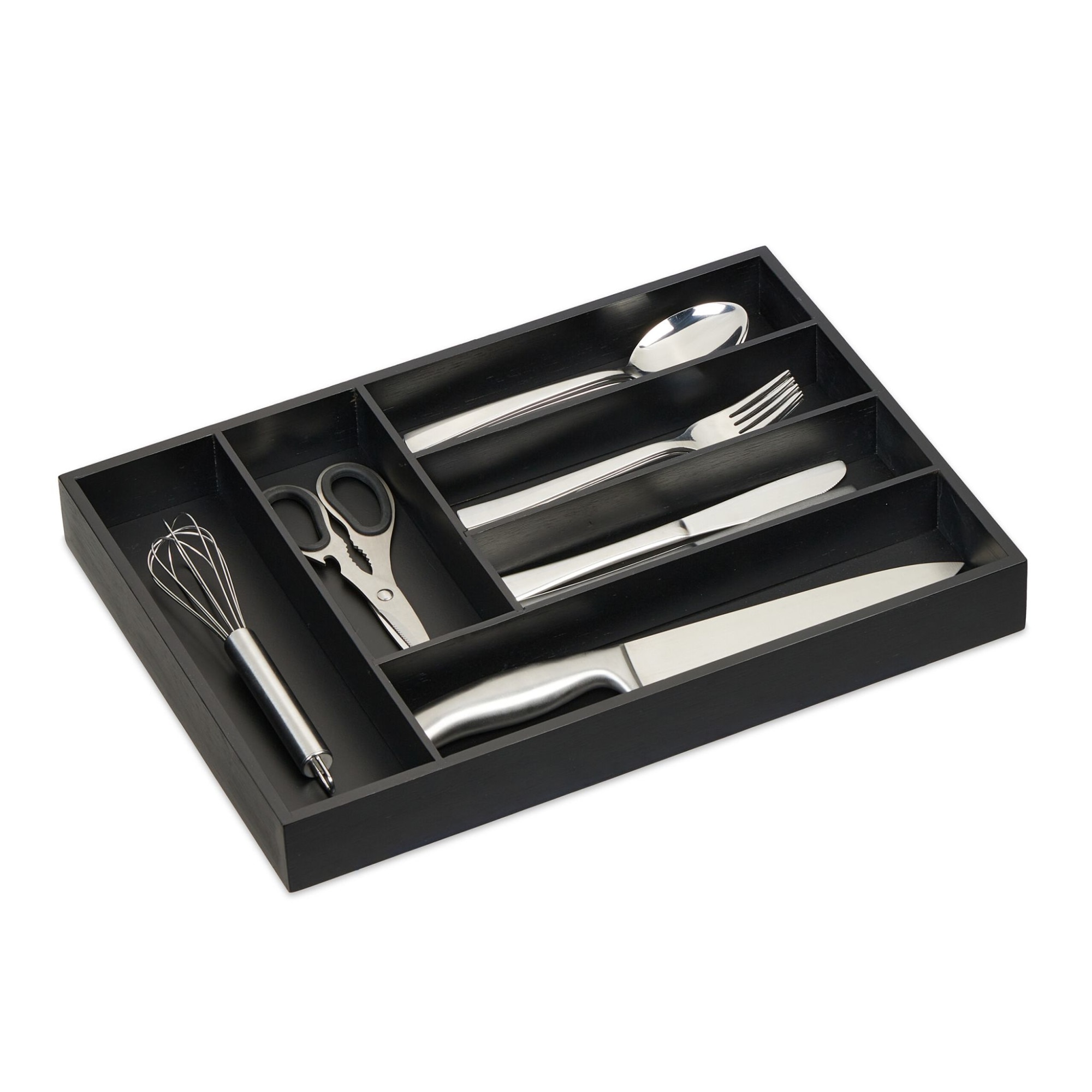 Suport tacamuri din bambus si MDF, Relaxdays, 6 compartimente, 5 x 43 x ...