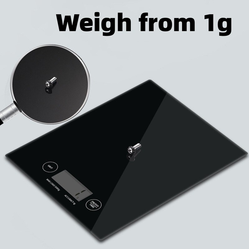 Cantar de bucatarie, Bomstom, Sticla securizata, 5kg, Display LCD, Negru - eMAG.ro