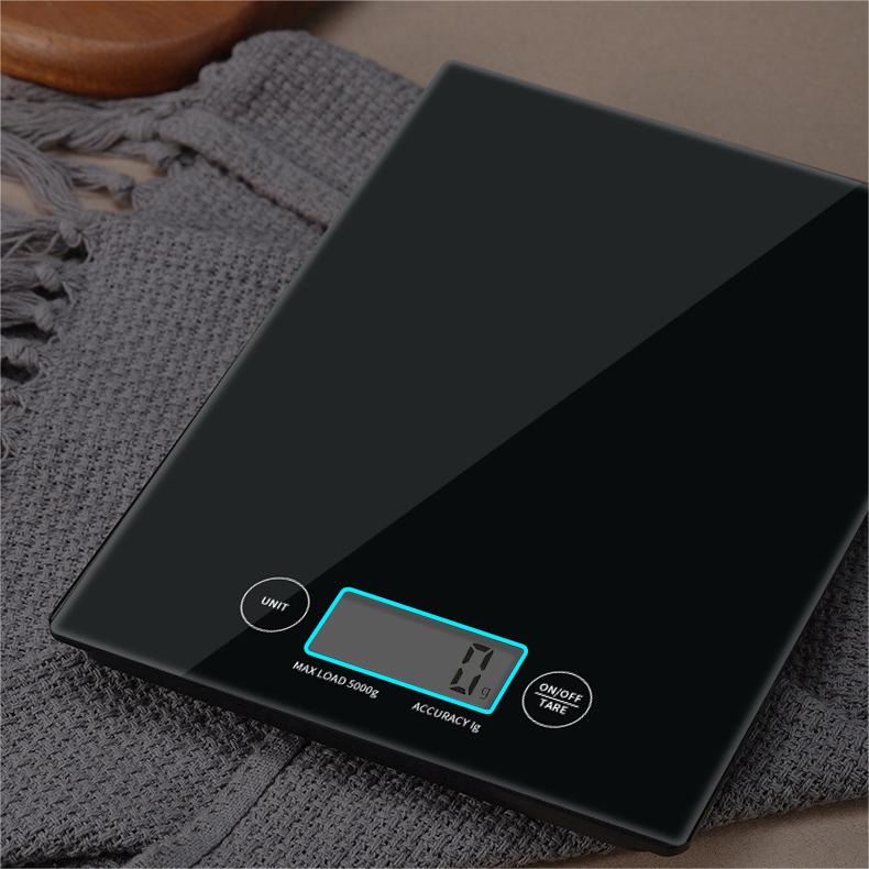 Cantar de bucatarie, Bomstom, Sticla securizata, 5kg, Display LCD, Negru - eMAG.ro