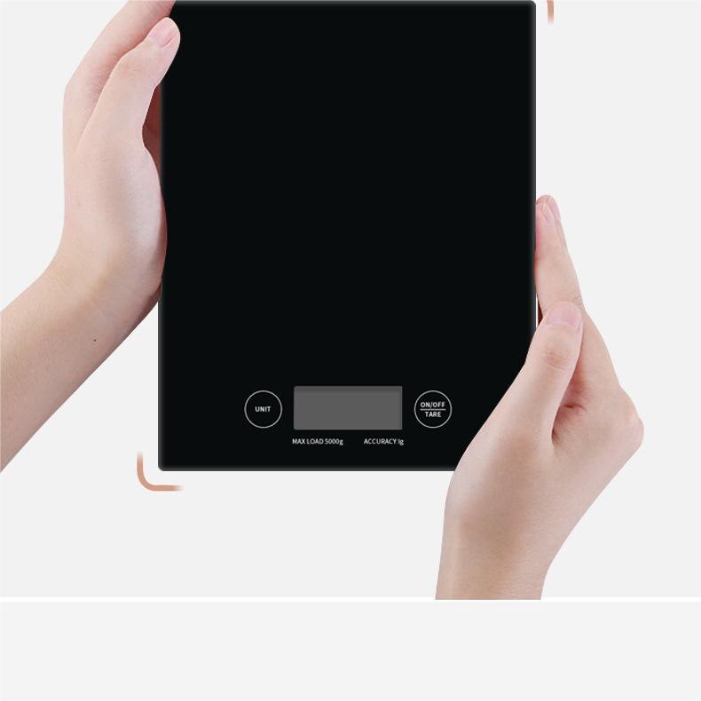 Cantar de bucatarie, Bomstom, Sticla securizata, 5kg, Display LCD, Negru - eMAG.ro