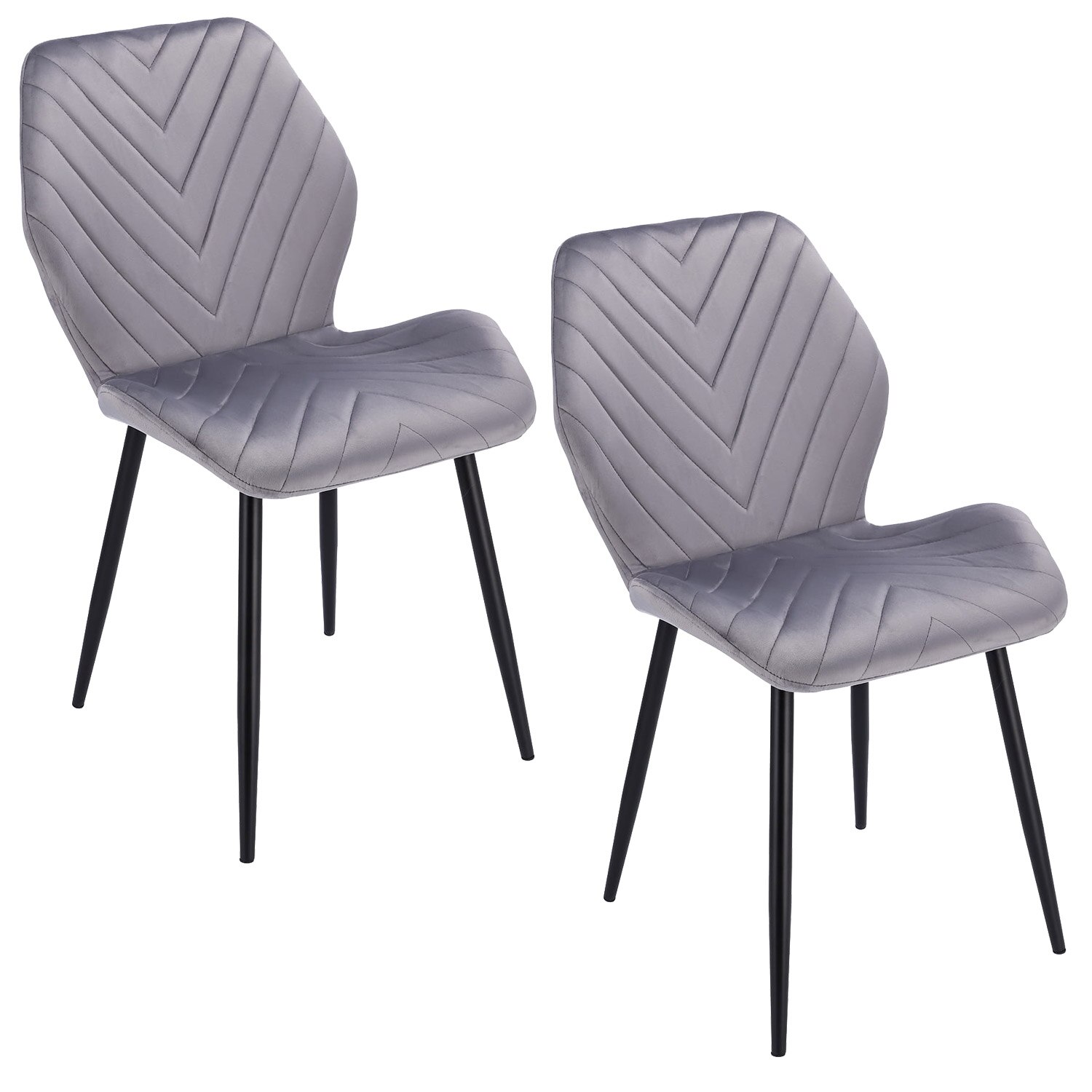 Set 2 scaune dining Milare pentru bucatarie tapitat cu catifea ...