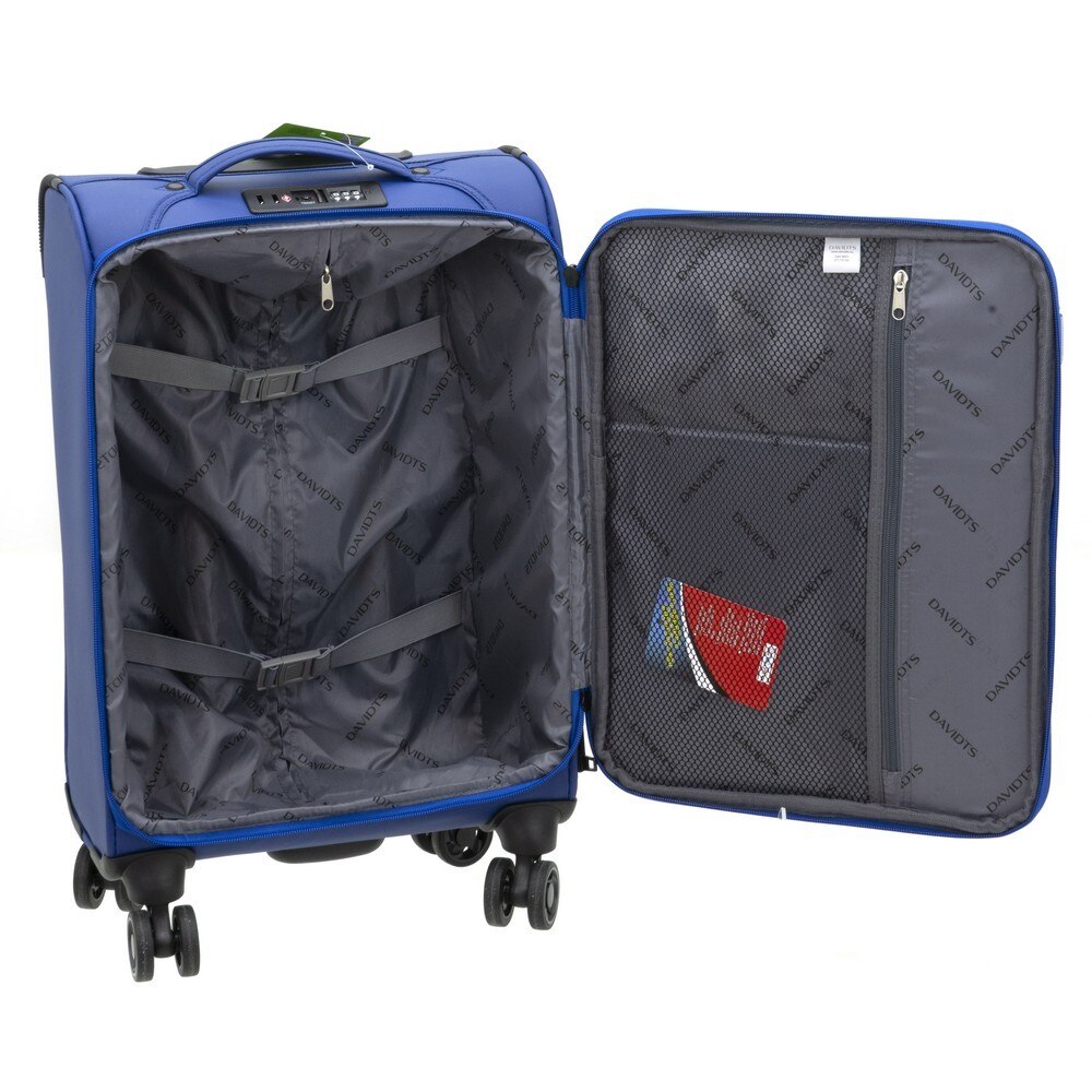 Troler cabina textil, Davidts Aquarius, bleumarin, 55x34.5x20 cm - eMAG.ro