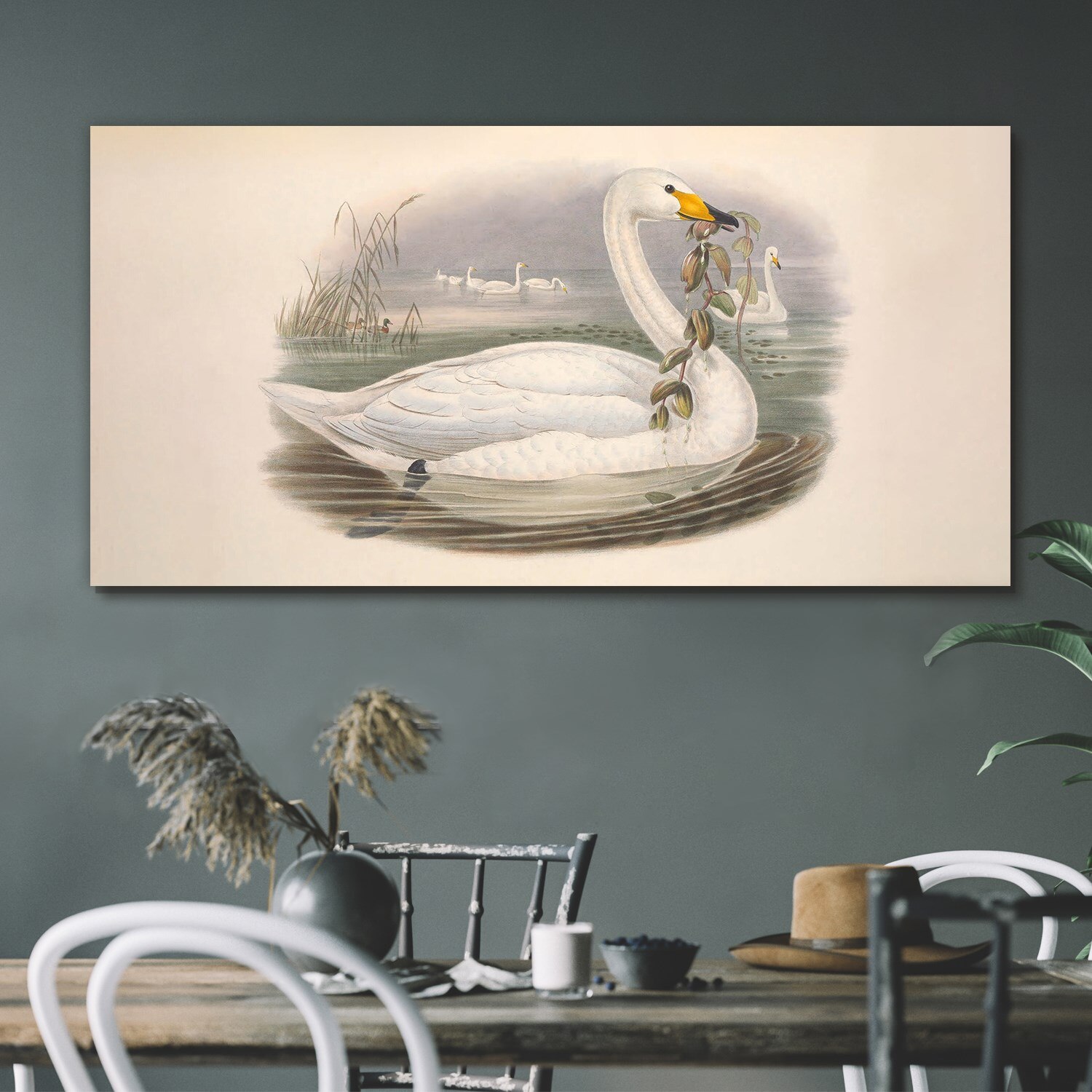 Vászonkép, Coloray, Négyszögletes, Madarak Vadállatok Rajz Art, Zöld ...