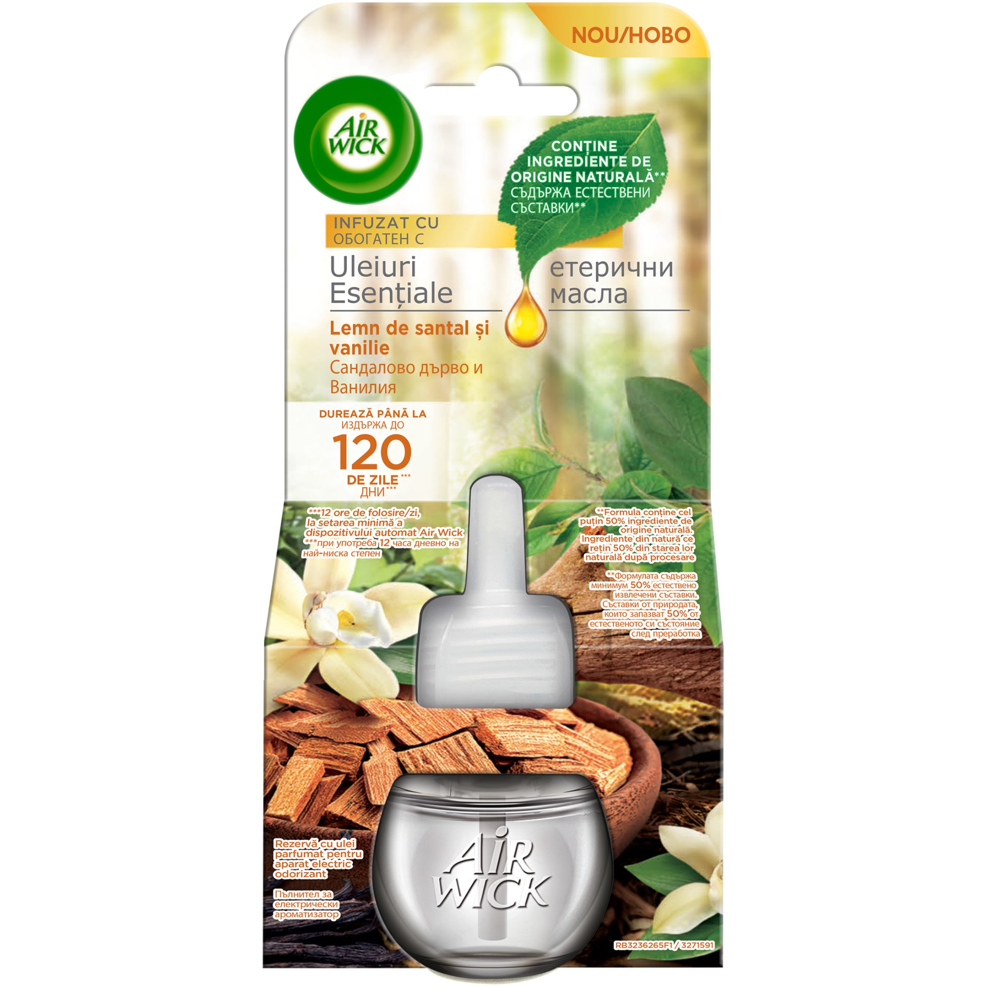 Rezerva odorizant electric de camera Air Wick, Lemn de Santal & Vanilie ...