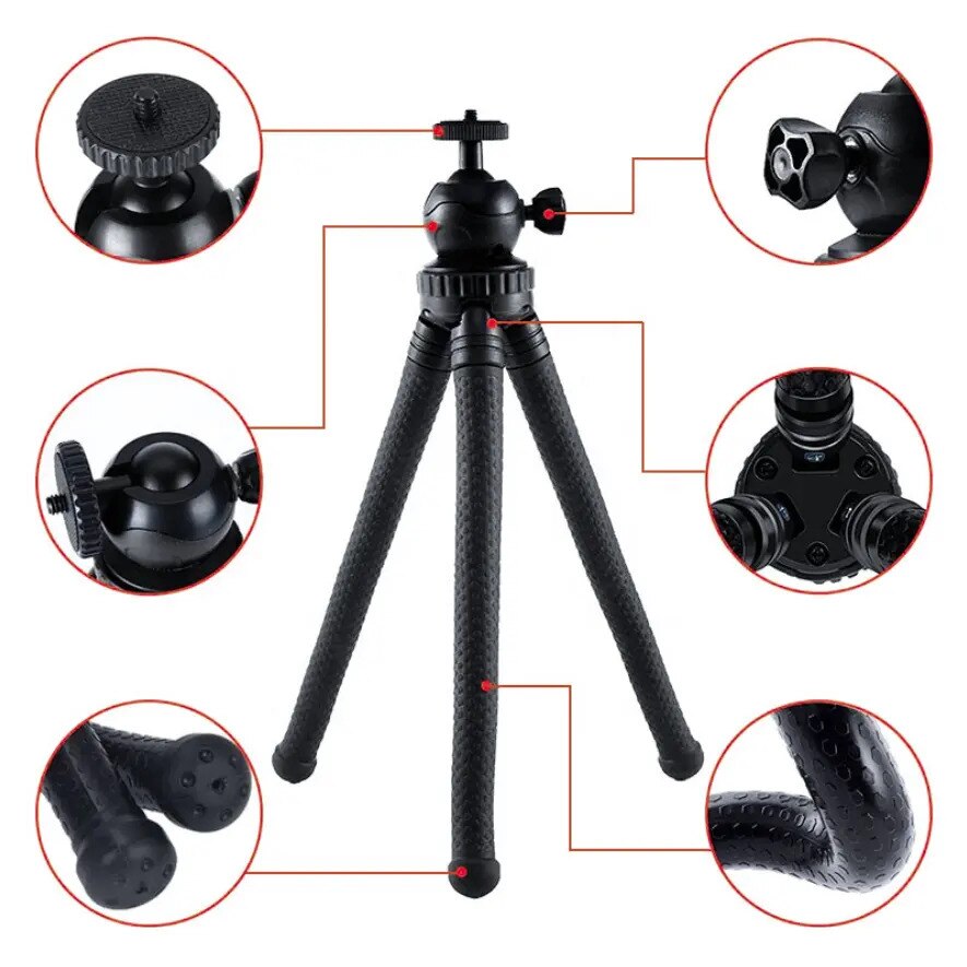 Mini Trepied Portabil, Pentru Camera Sport Si Telefon, Cu telecomanda ...