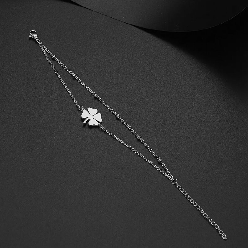 Bratara dama, dublata, model lucky, pandantiv trifoi norocos, cu ...