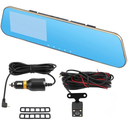 Камера за кола с огледало за обратно виждане iUni Dash M55i, Full HD ...