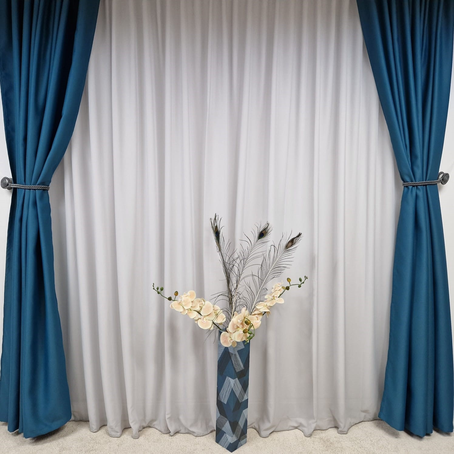 Draperie Uni Turcoaz 2 buc x 100 x 210 - eMAG.ro
