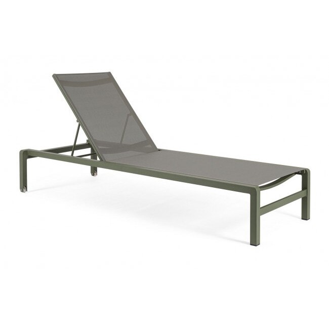 Set 4 sezlonguri gradina verde maro Konnor 78x195x90 cm - eMAG.ro