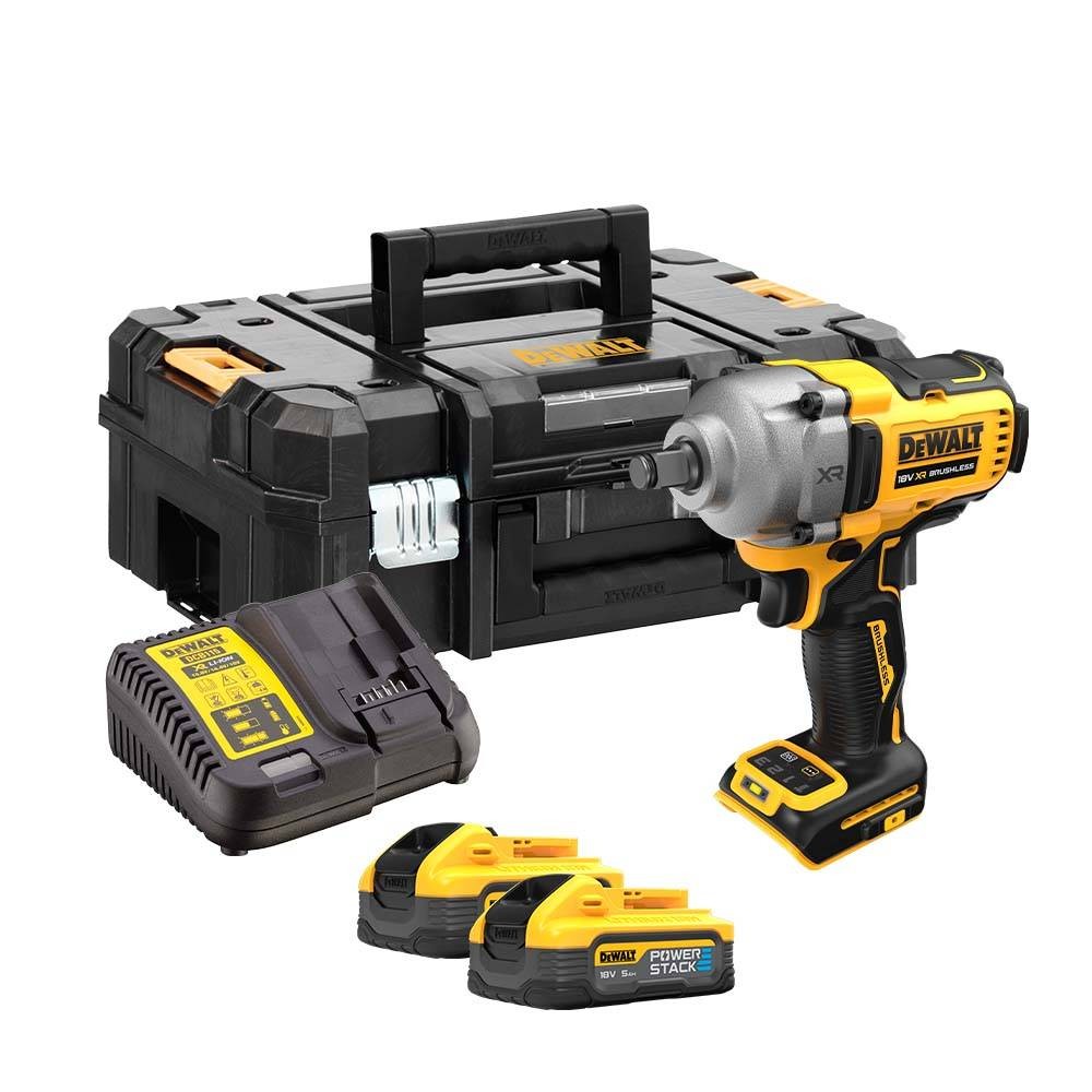 Masina de insurubat cu impact 1/2", 18 V, 2 x 5.0 Ah PowerStack + incarcator, Dewalt - eMAG.ro