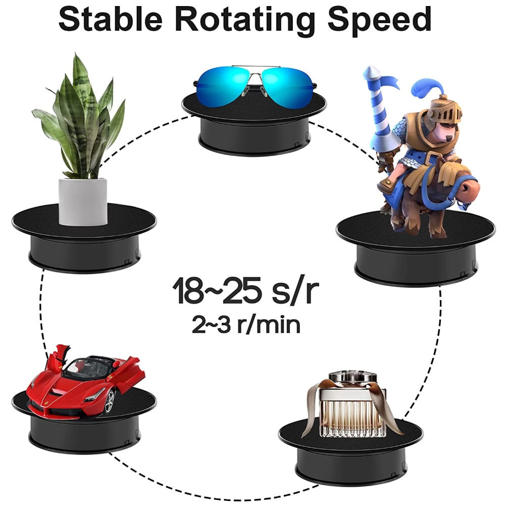 Suport rotativ, 14 cm, Negru - eMAG.ro