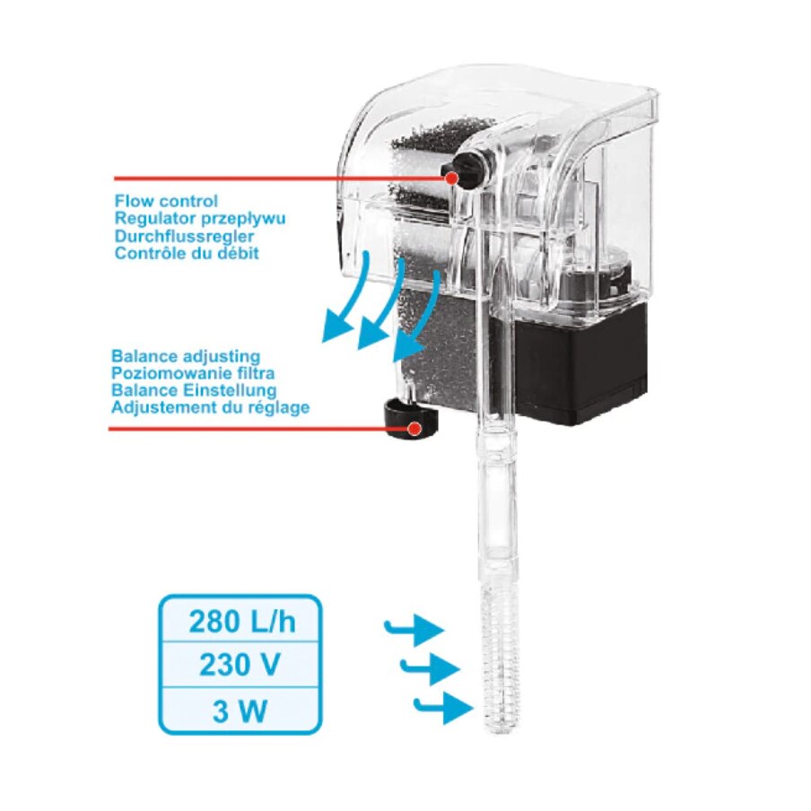 Filtru Pompa Acvariu, Plastic, 3W, 220-240V, Transparent - eMAG.ro