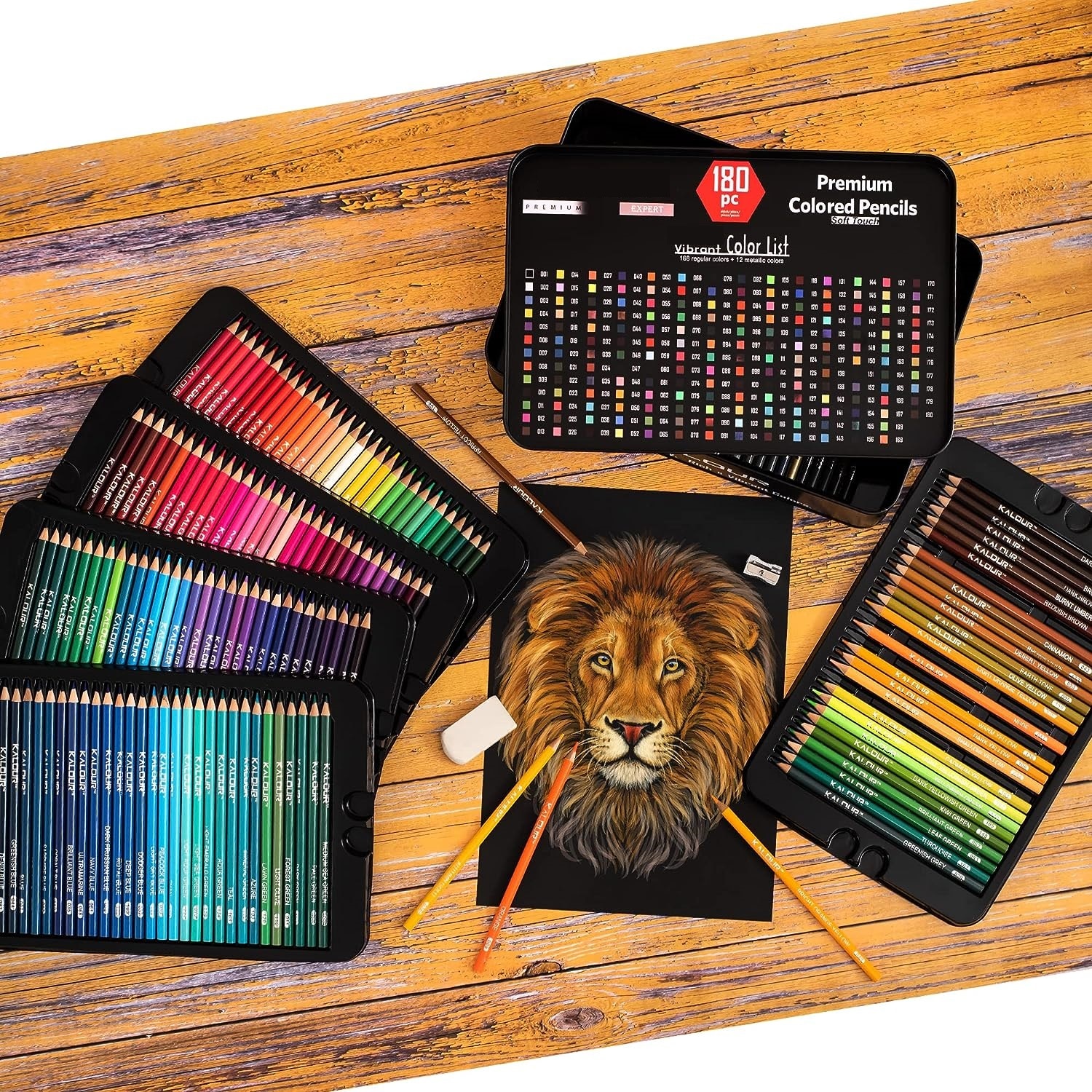 Set creioane colorate, Excitat, 180 Piese, Multicolor - eMAG.ro