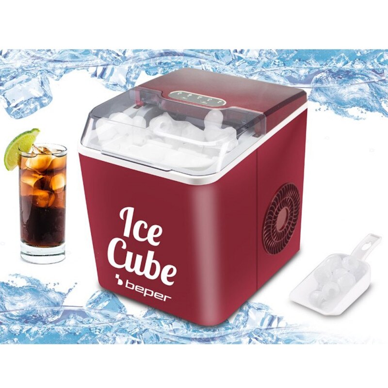 Aparat de facut gheata Beper P102CON550, 12 kg/24 h, 1.3 L, 45 dB, Auto ...