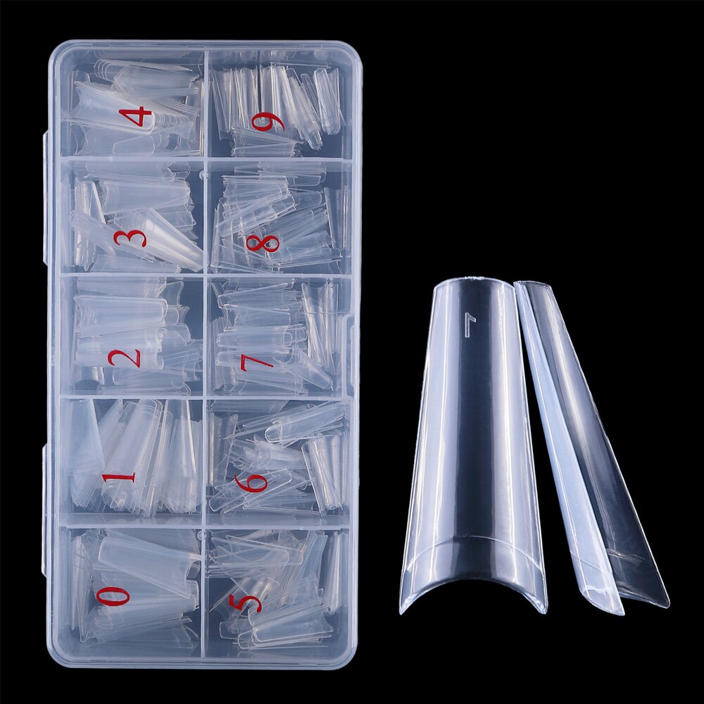 Set 500 tipsuri, 10 Dimensiuni, Transparent - eMAG.ro