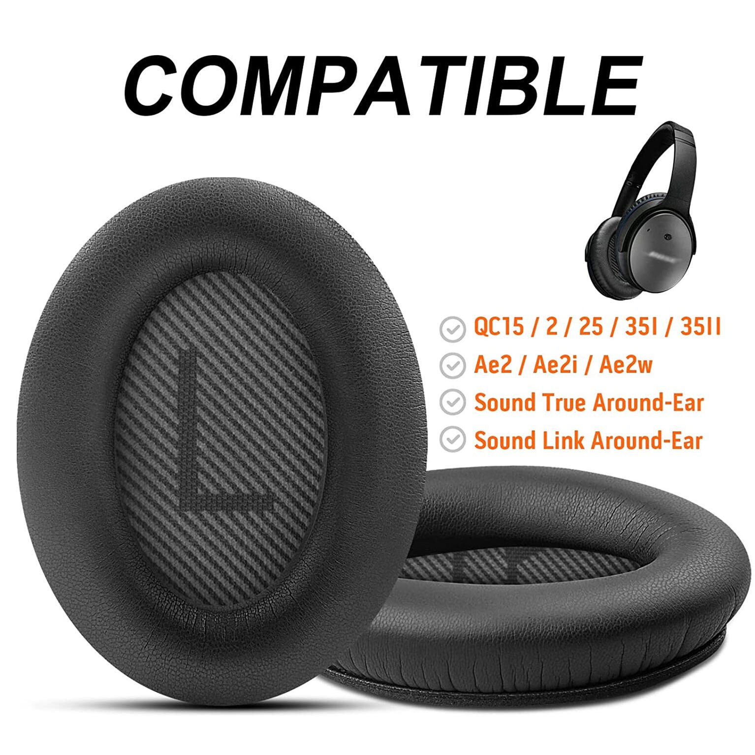 Set 2 bureti pentru casti Bose QuietComfort QC2 QC15 QC25 QC35 QC35 II ...