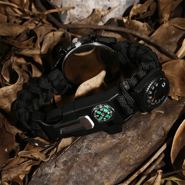 Ceas supravietuire militar multifunctional 6 in 1, paracord 3 metri ...