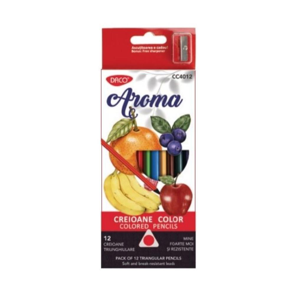 Creioane Colorate Parumate Daco, Model Aroma, 12 Buc/Set - eMAG.ro
