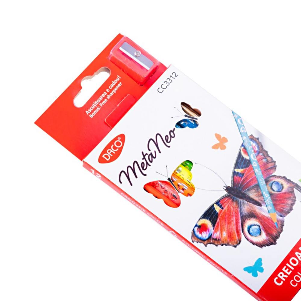 Creioane Colorate Daco, Model Meta Neo, 12 Buc/Set - eMAG.ro