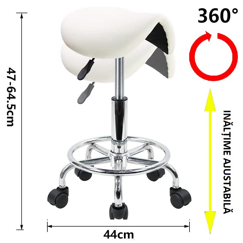 Scaun salon tip sa, cosmetica, coafor, frizerie, hidraulic, alb, Teox ...