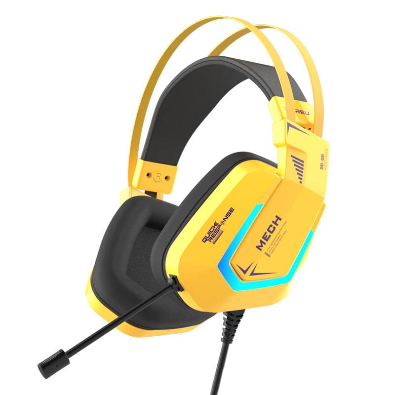Dareu EH732 gaming headset, USB, RGB, sárga - eMAG.hu