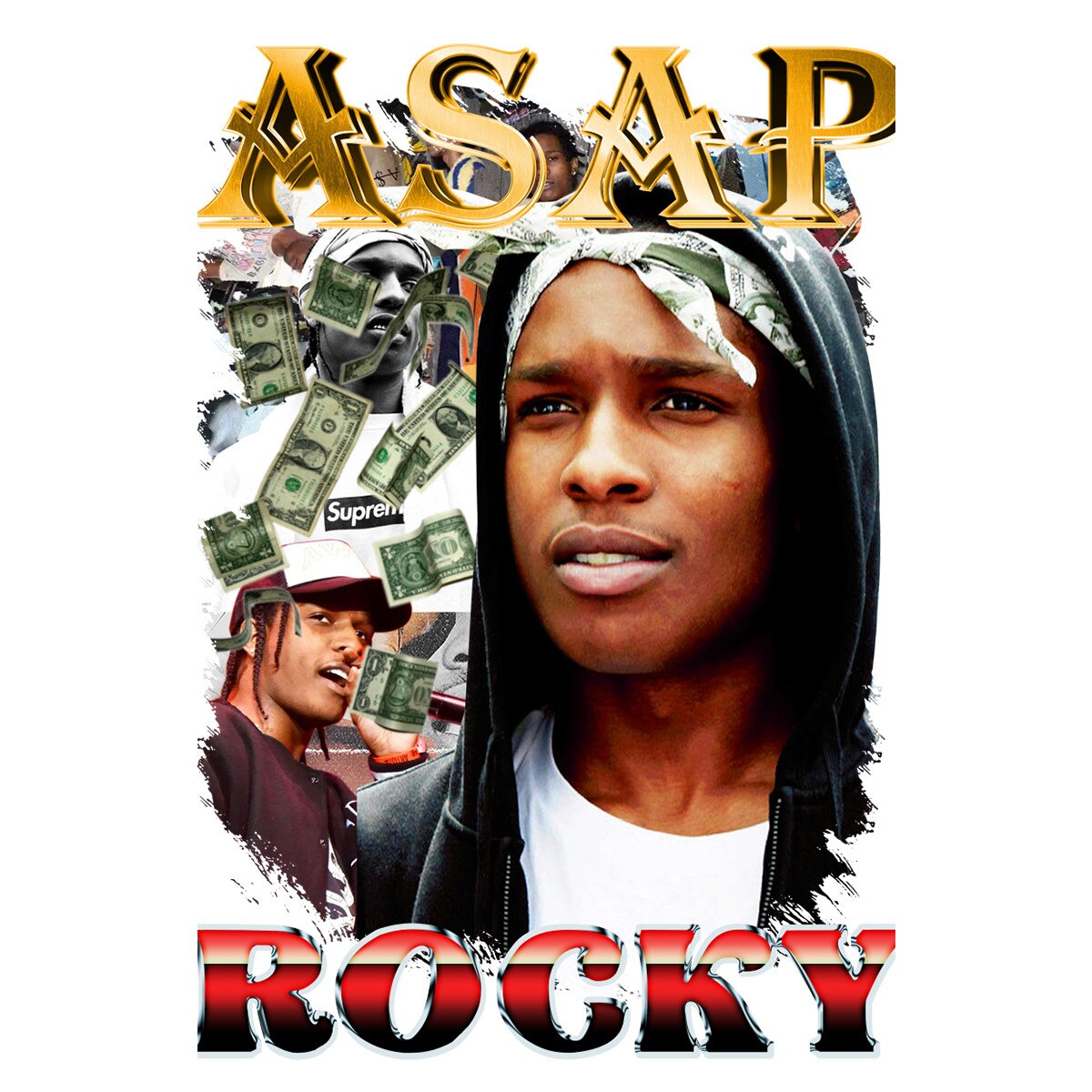 Sticker decorativ perete, ASAP ROCKY model 7, lungime 35 cm - eMAG.ro