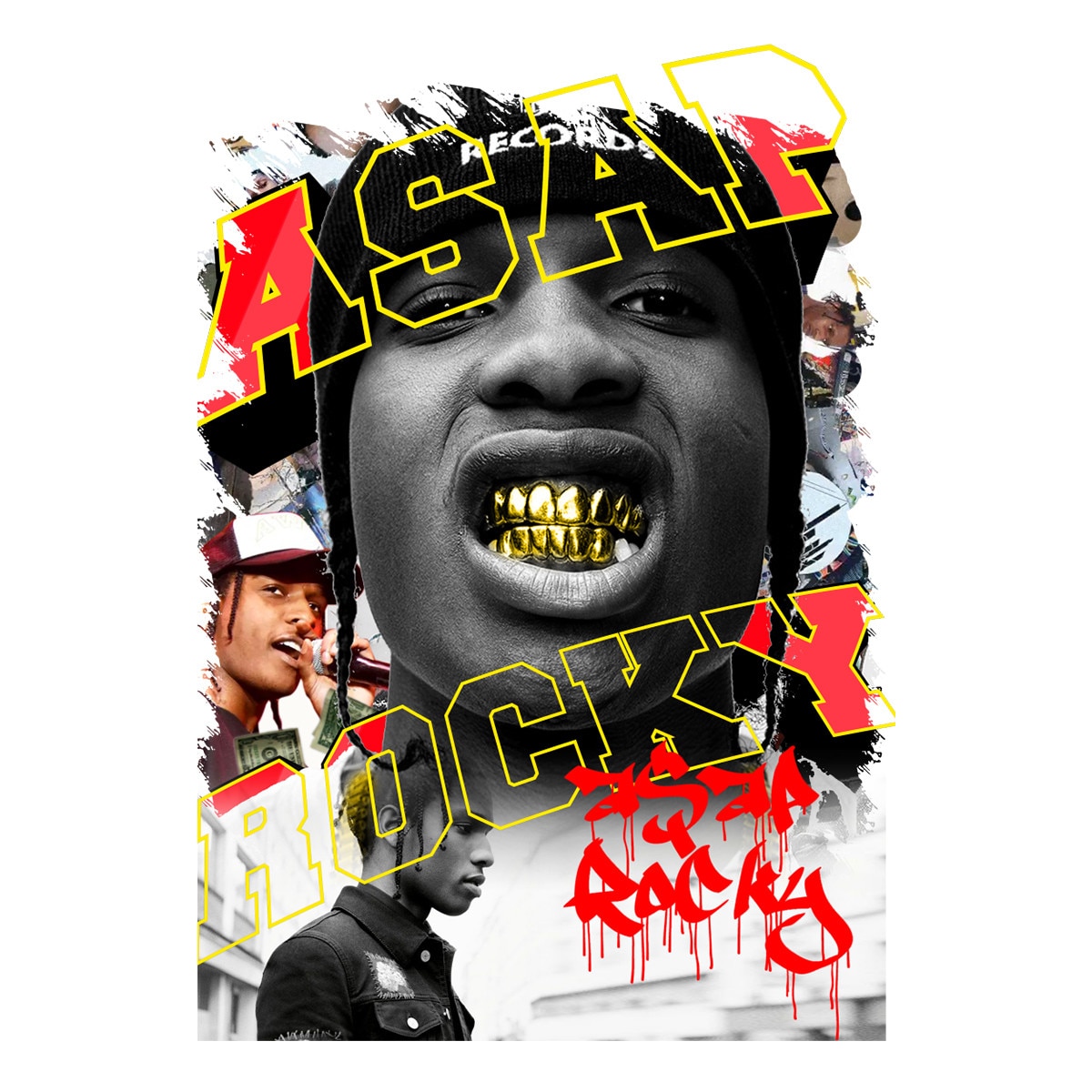 Sticker decorativ perete, ASAP ROCKY model 8, lungime 45 cm - eMAG.ro