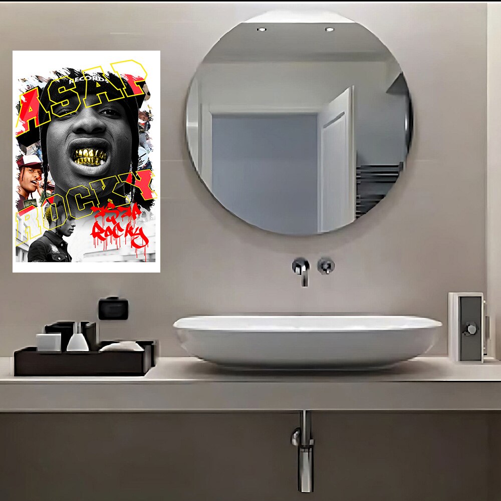 Sticker decorativ perete, ASAP ROCKY model 8, lungime 45 cm - eMAG.ro