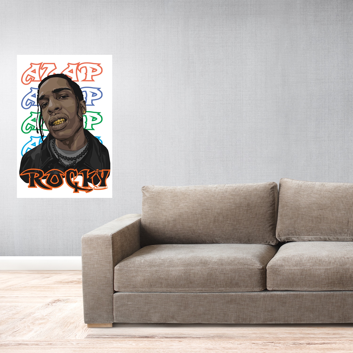 Sticker decorativ perete, ASAP Rocky model 2, lungime 40 cm - eMAG.ro