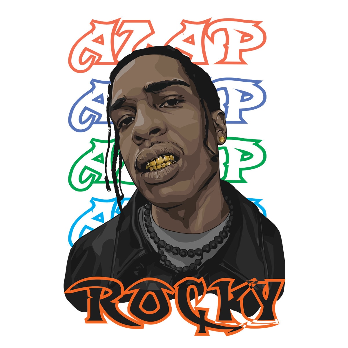 Sticker decorativ perete, ASAP Rocky model 2, lungime 40 cm - eMAG.ro