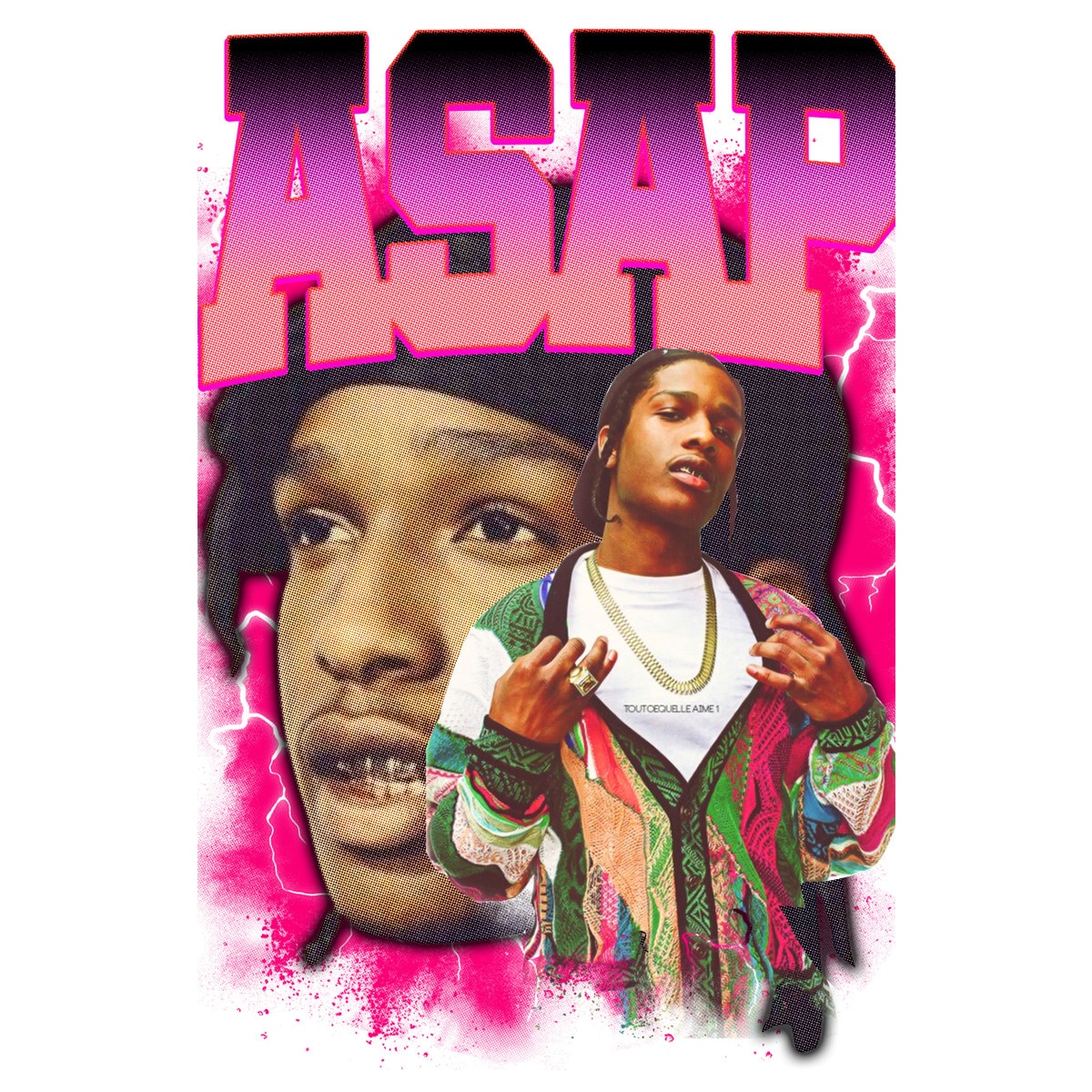 Sticker decorativ perete, ASAP ROCKY model 9, lungime 40 cm - eMAG.ro