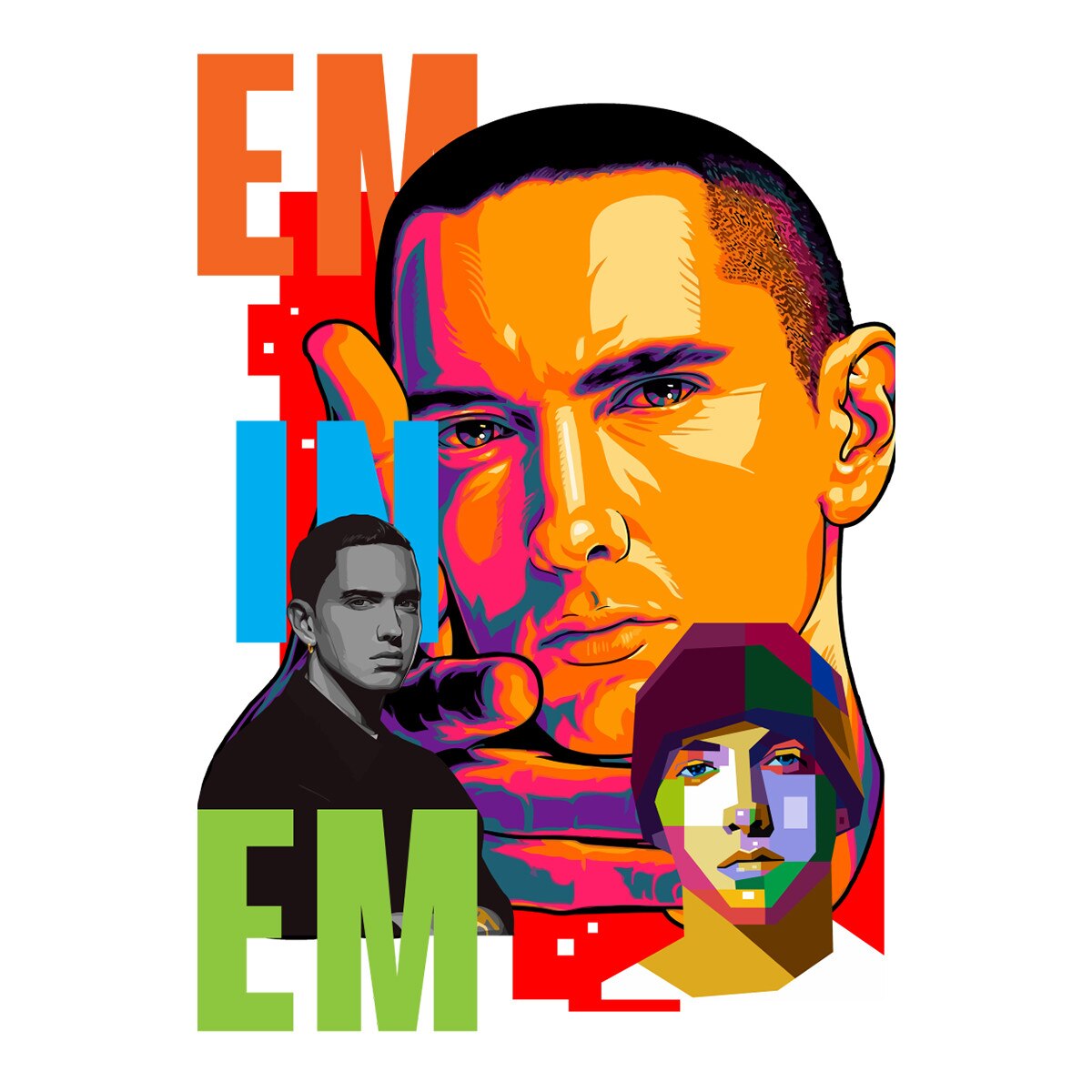 Sticker decorativ perete, Eminem, lungime 40 cm - eMAG.ro