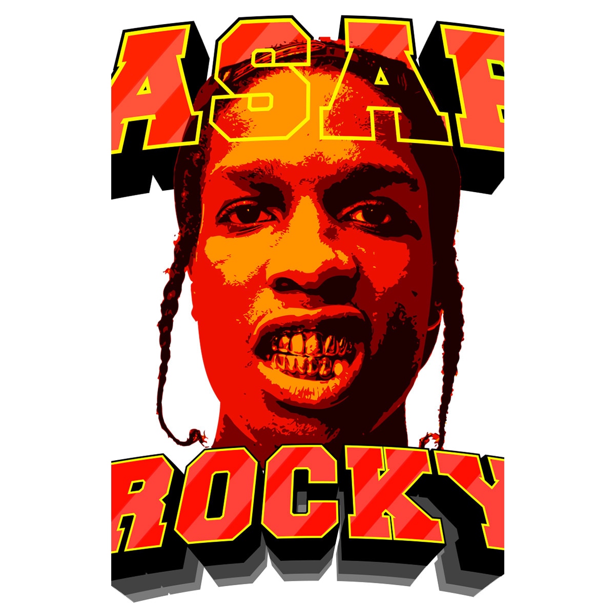 Sticker decorativ perete, ASAP Rocky model 4, lungime 40 cm - eMAG.ro