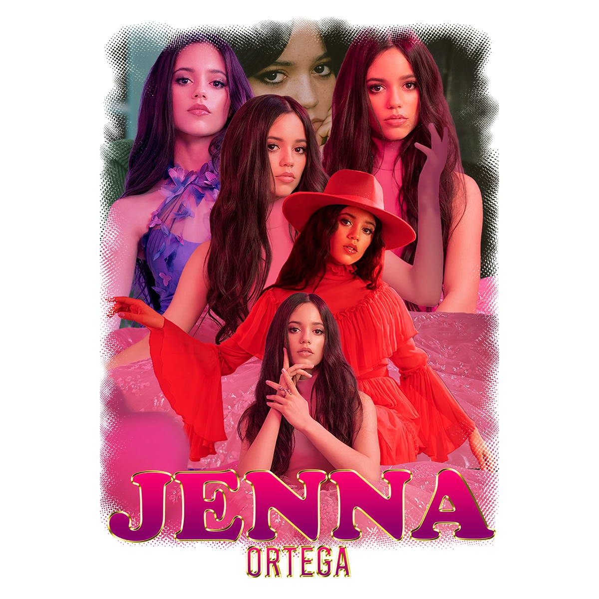 Sticker decorativ perete, Wednesday - Jenna Ortega model 15, lungime 25 ...